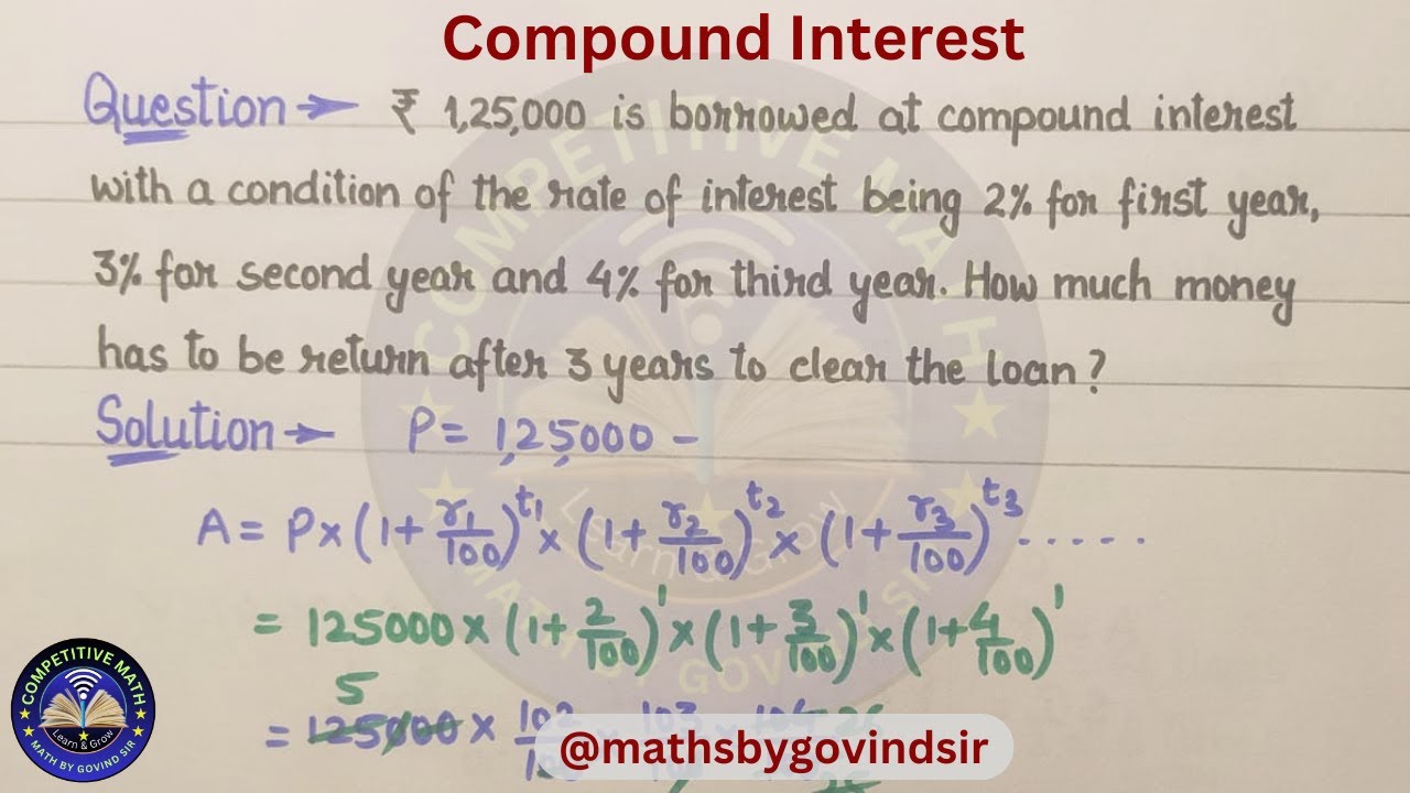 Compound Interest, on multiple rates, very Important Numerical-4 ...