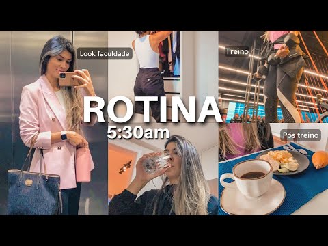 ACORDANDO 5:30am | Rotina pré feriado, academia, faculdade e trabalho