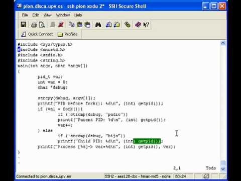 Creación de procesos en Unix | | UPV - YouTube