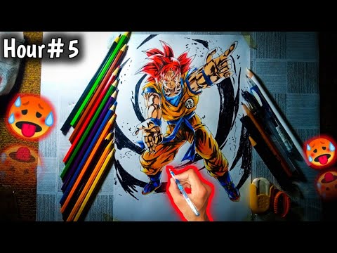 How to Draw Goku ssj God full body🥶||Goku ssj God Dragon Ball Legends ...
