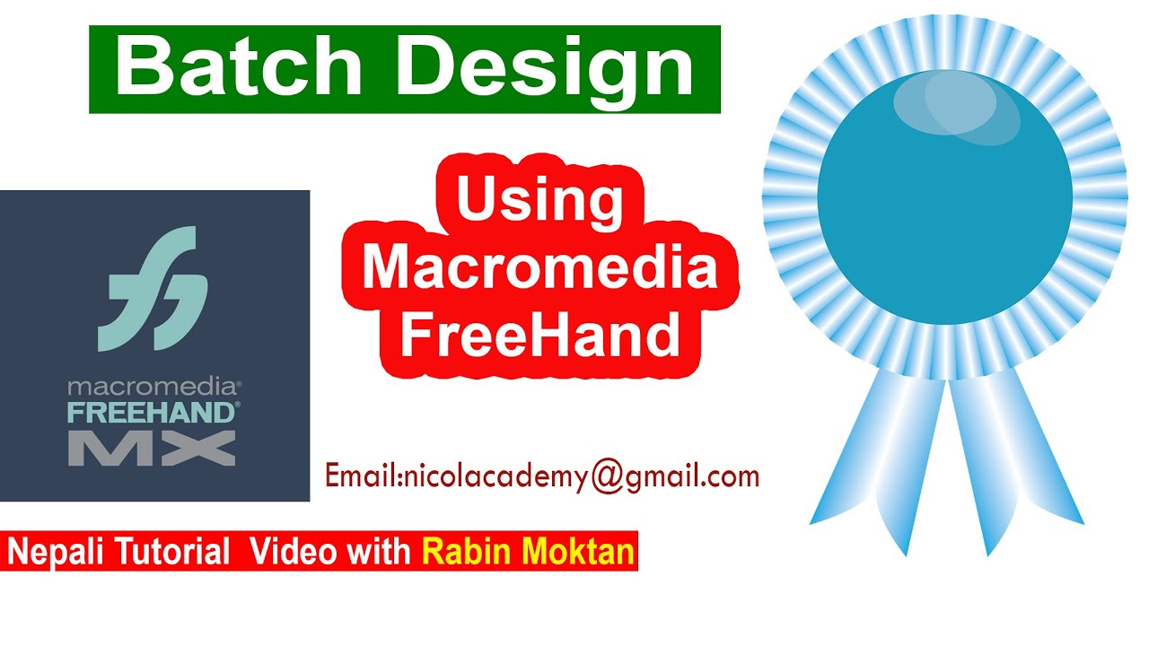 FreeHand MX Tutorial || Batch Design in Macromedia FreeHand MX Nepali ...