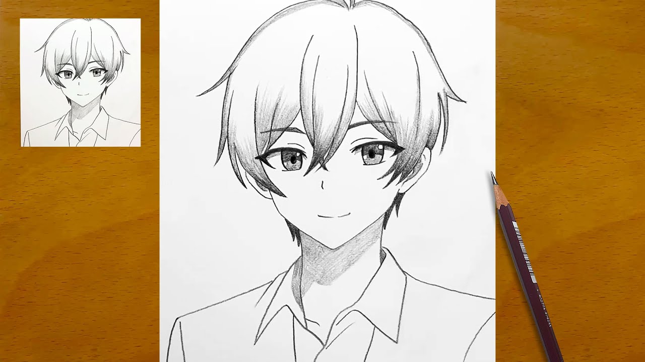 How to Draw a Handsome Anime Boy || Easy Anime Drawing for Beginners ...
