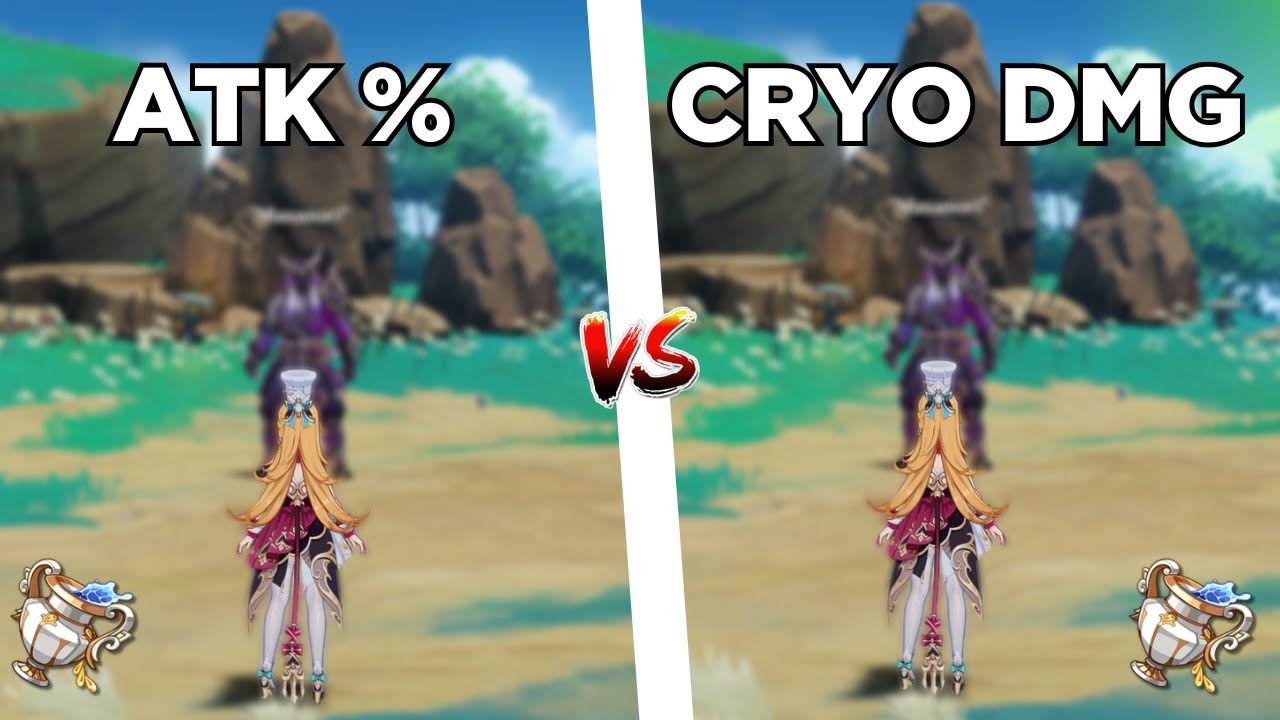 CRYO DMG vs ATK GOBLET ? For C0 ESCOFFIER [ Genshin Impact ] - YouTube
