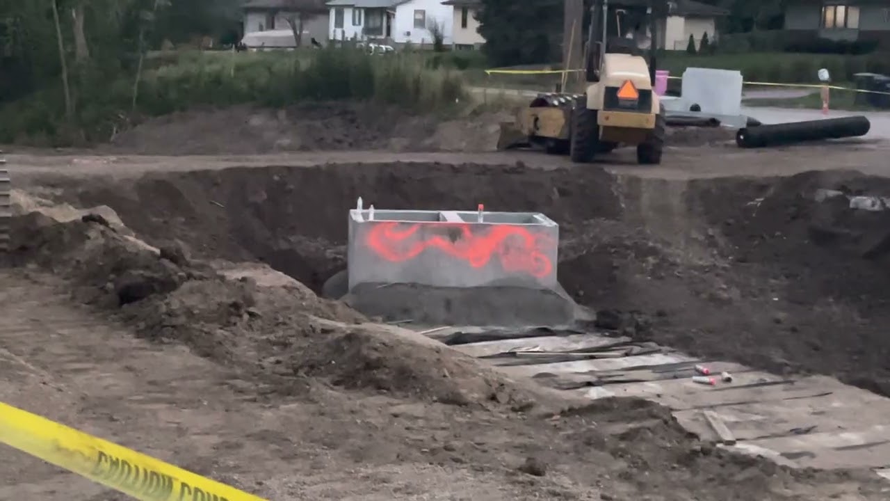 Storm Drain Box Installed on Box Culvert & the Creek is Full of Dirt ...