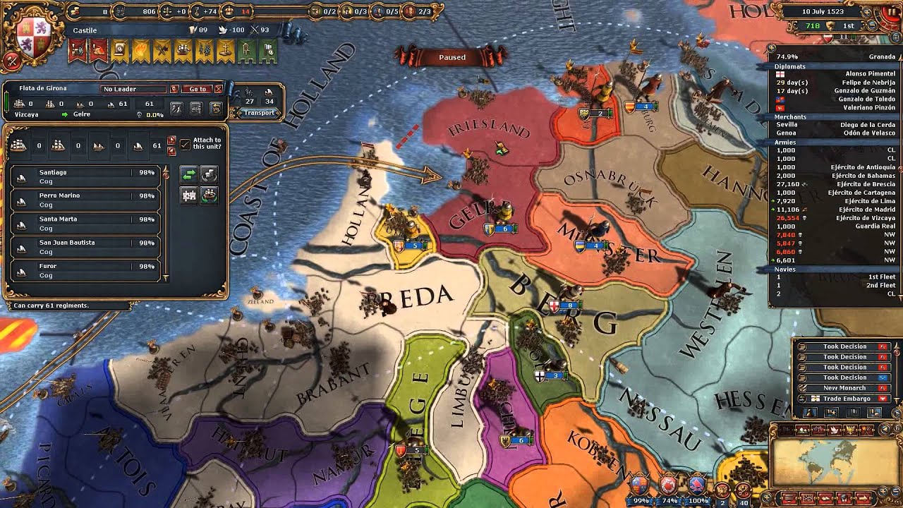 Europa Universalis IV World Conquest Castile Ep33 - YouTube