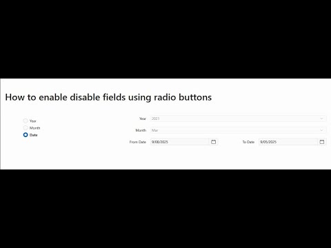 How to enable disable fields using radio buttons #APEX #LowCode # ...