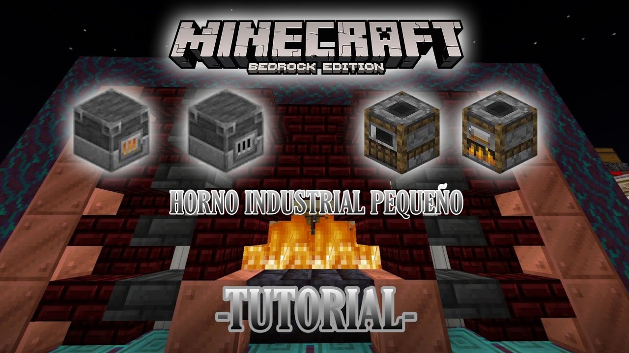 Minecraft Bedrock: Horno Industrial Pequeño (TUTORIAL) - Minecraft ...