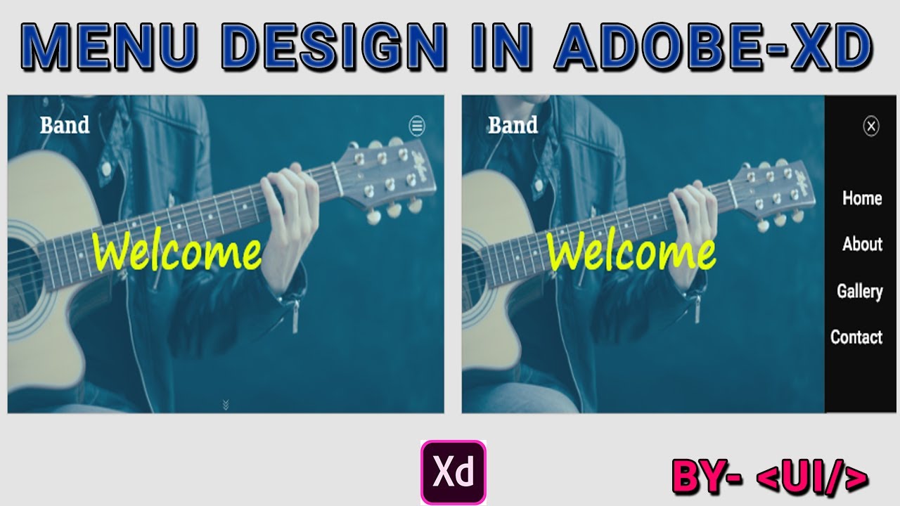 Toggle Menu Designed In Adobe-XD - YouTube