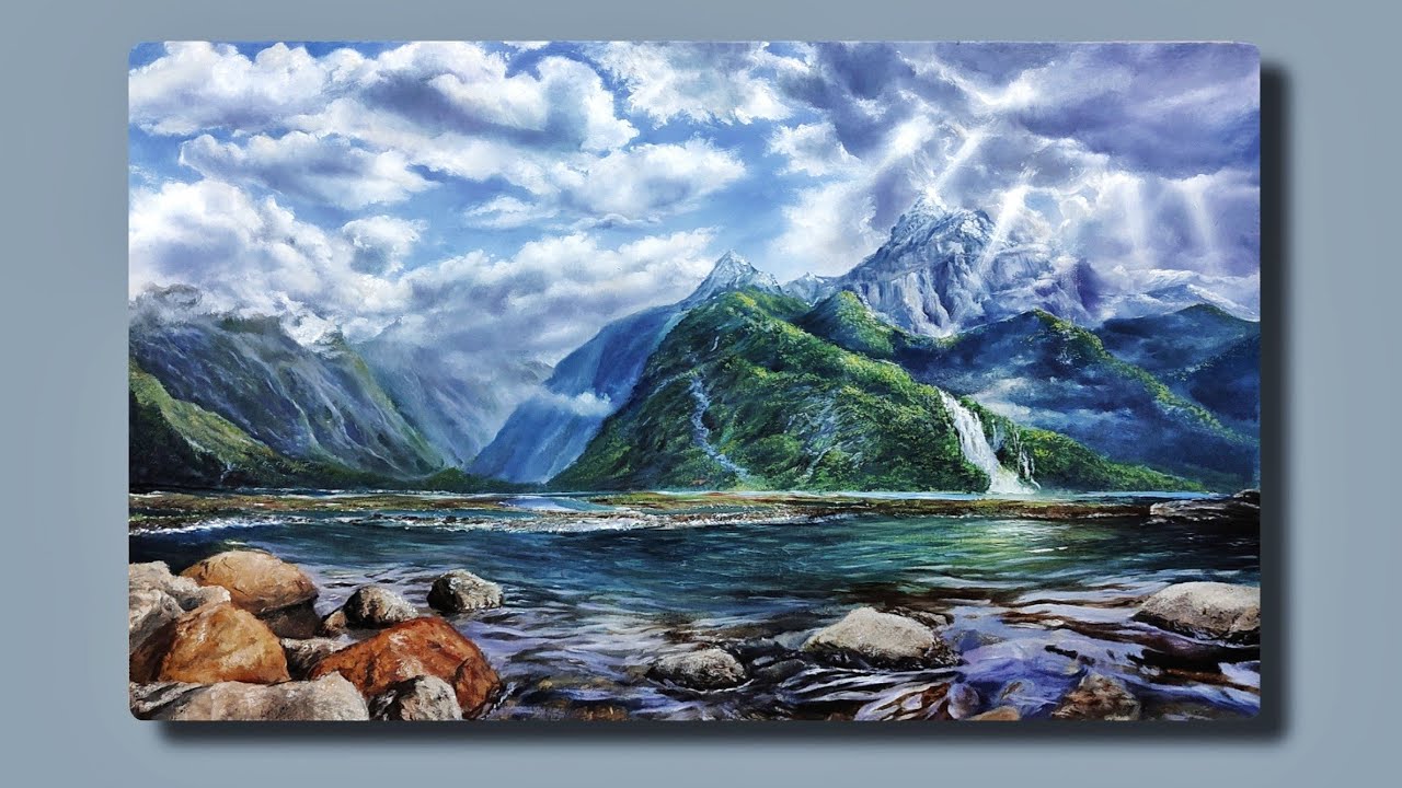 How to Paint a Realistic Landscape | Oil Painting - YouTube