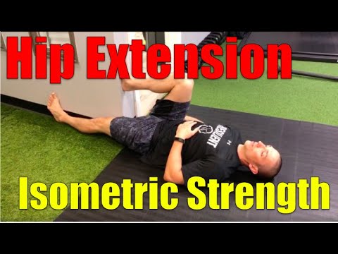Wall Isometrics for Hip Extension Strength - YouTube