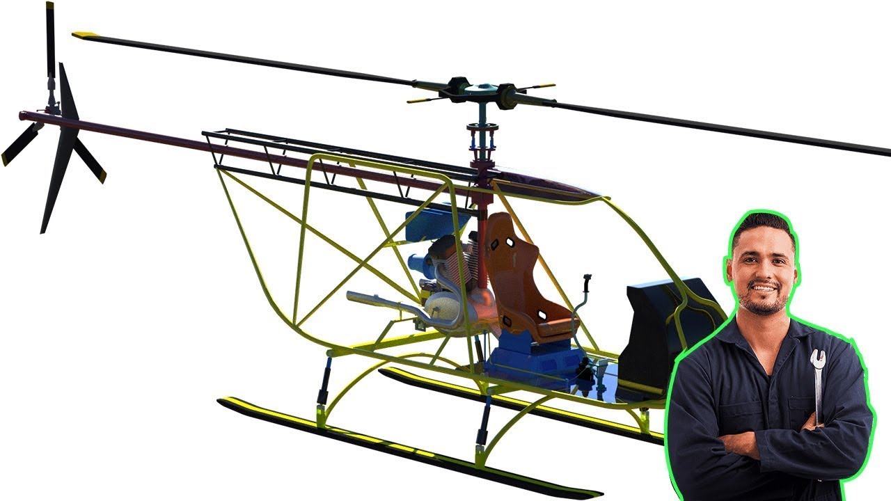 How to make a Home Made Helicopter from scrapped metals Start to End in ...