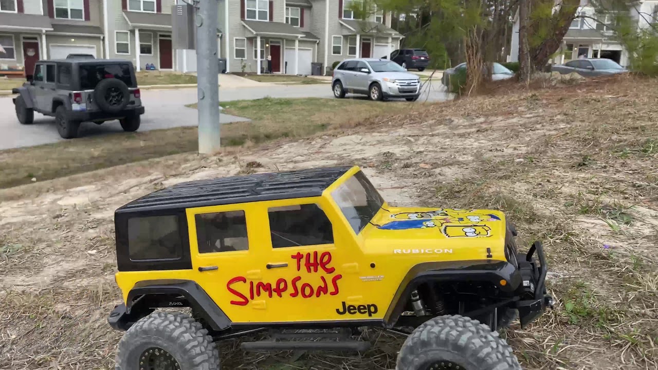 Axial SCX10 O.G. “The Simpsons Jeep” - YouTube