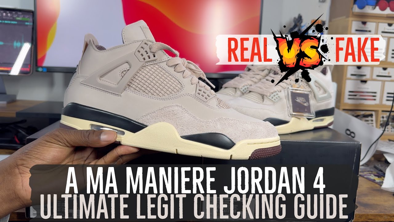 ULTIMATE LEGIT CHECK GUIDE | A MA MANIERE JORDAN 4 | W.Y.W.S | REAL VS ...