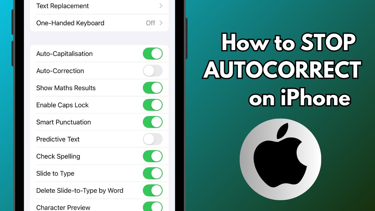 How to Stop iPhone Autocorrect - YouTube