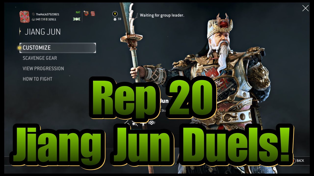 For Honor - Reputation 20 Jiang Jun Duels! High Level Gameplay! ft ...