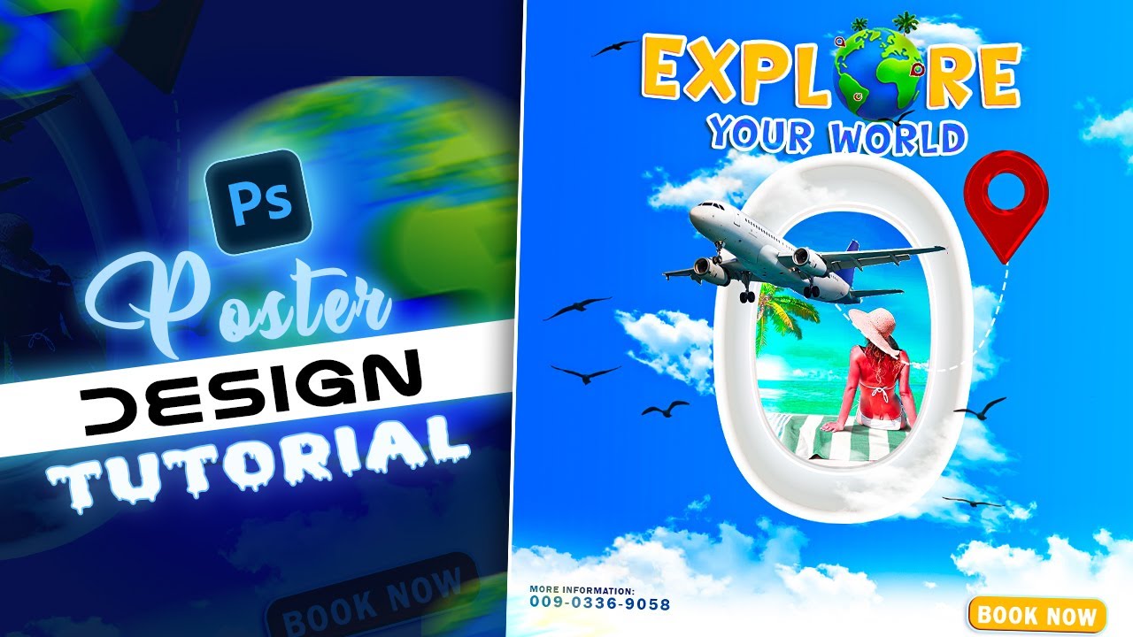 Explore your world to Travel, Travel Agency Poster Design Photoshop ...