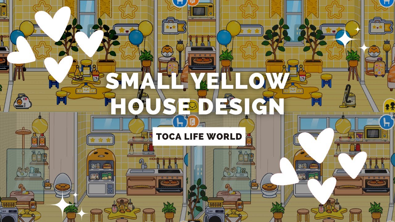 SMALL YELLOW HOUSE 💛Aesthetic Design 🏡 Toca Life World 🌎 Toca Boca ...