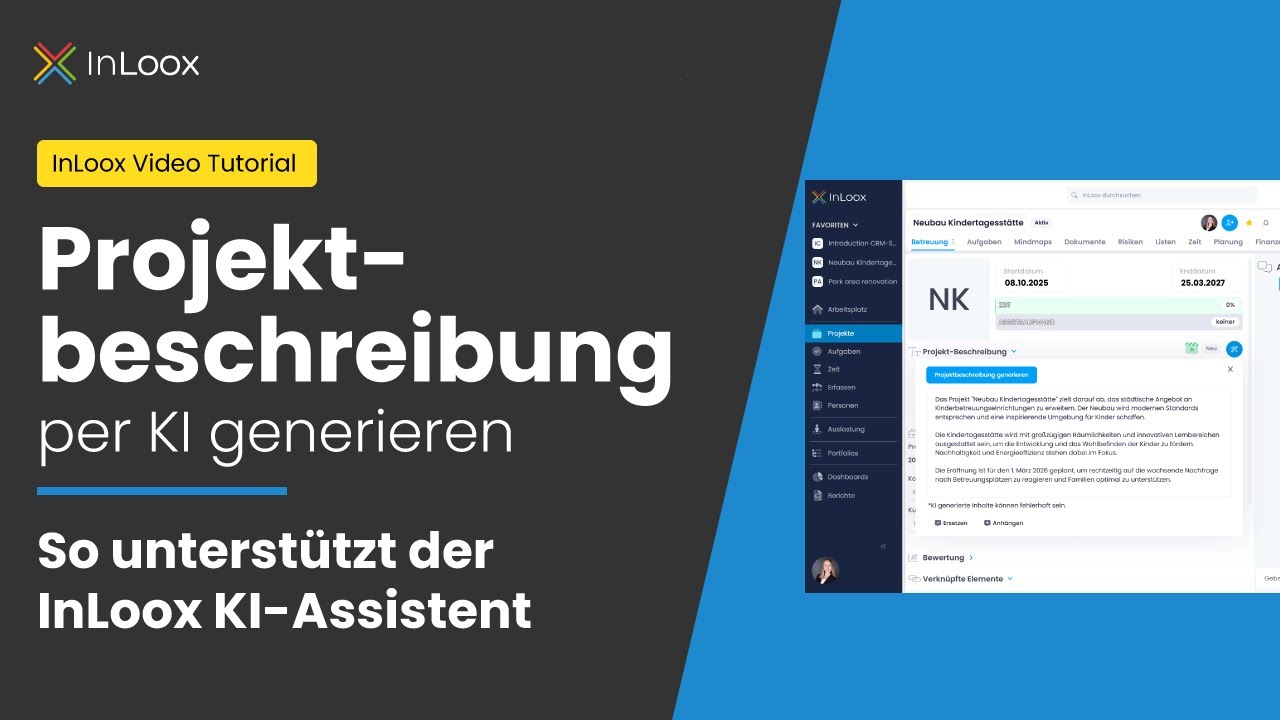Projektbeschreibung per InLoox KI-Assistent generieren lassen | InLoox ...