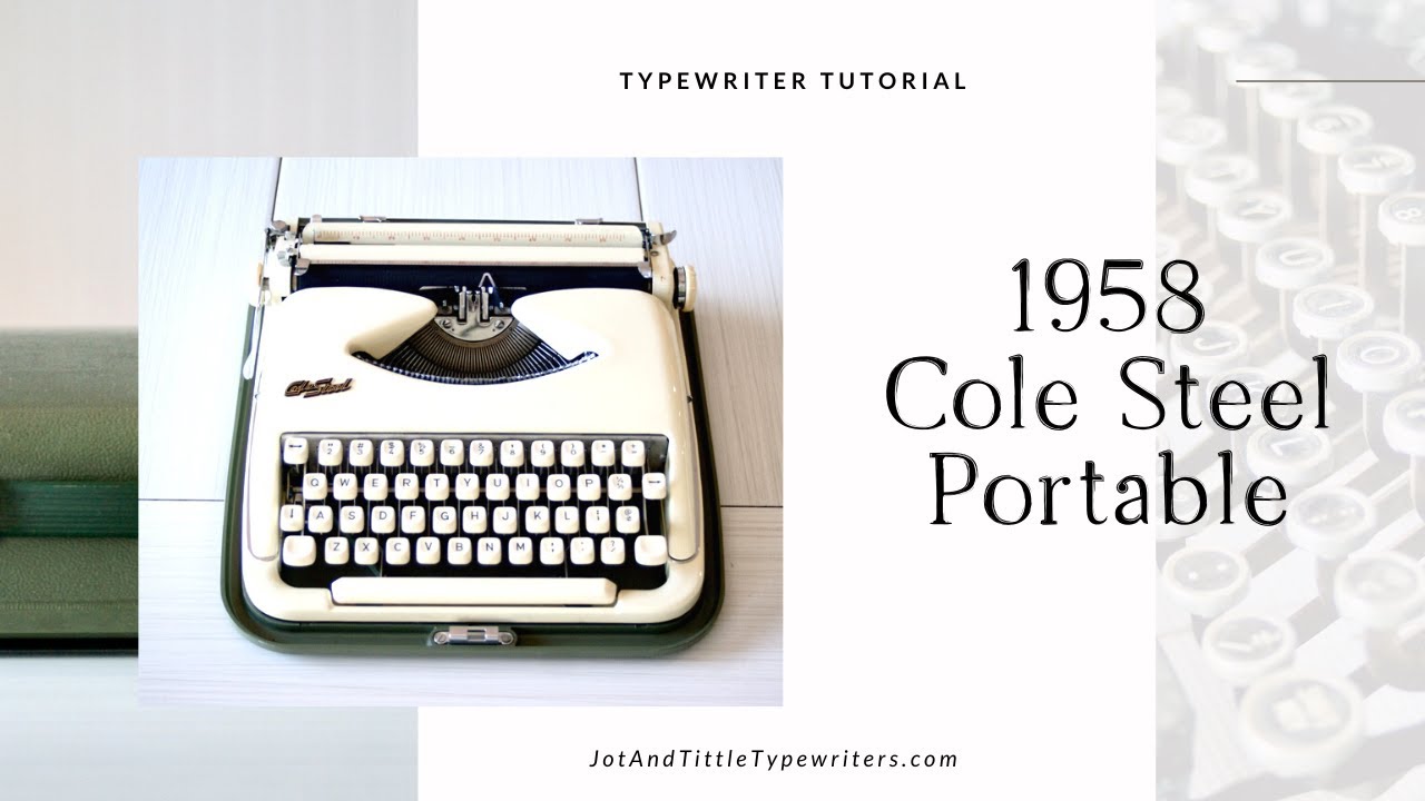 1958 Cole Steel Travel Typewriter | Demo video - YouTube