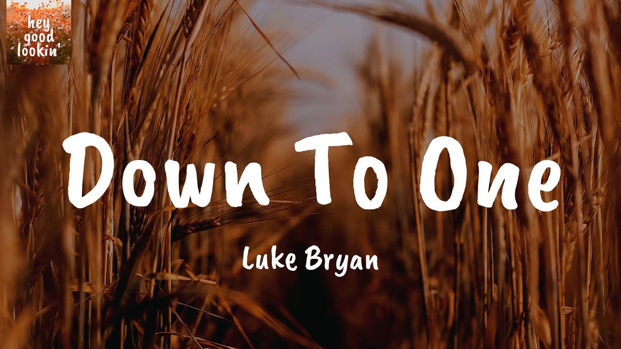 Down To One - Luke Bryan (Lyrics) - YouTube