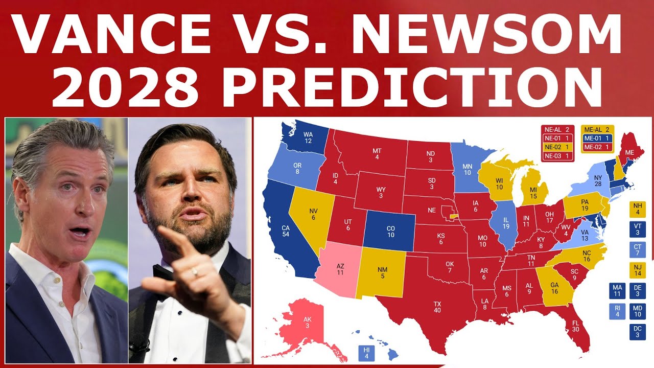 VANCE vs. NEWSOM! - 2028 Presidential Election Prediction (June 2025 ...