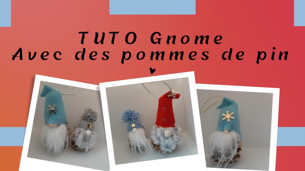 Tuto gnome avec des pommes de pin, très facile - YouTube