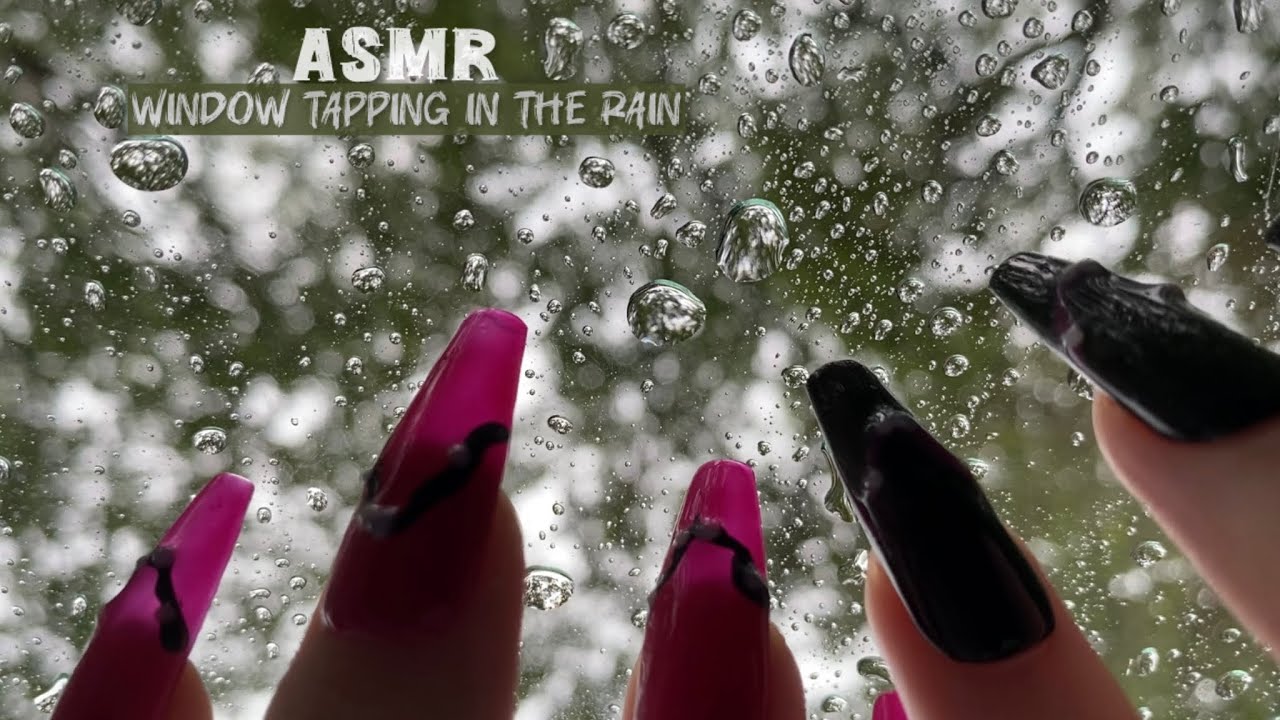 ASMR Car Window Tapping In The Rain 🌧️🩵⛈️ - YouTube