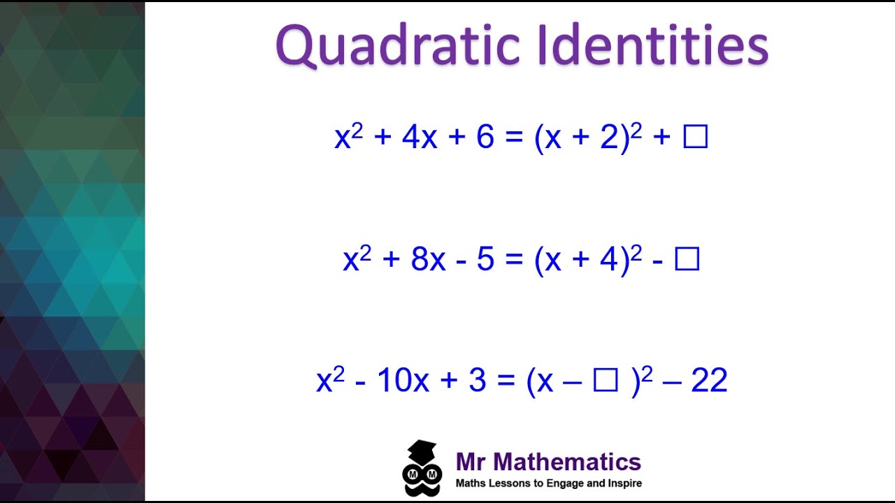 Solving Quadratic Identities | Mr Mathematics - YouTube