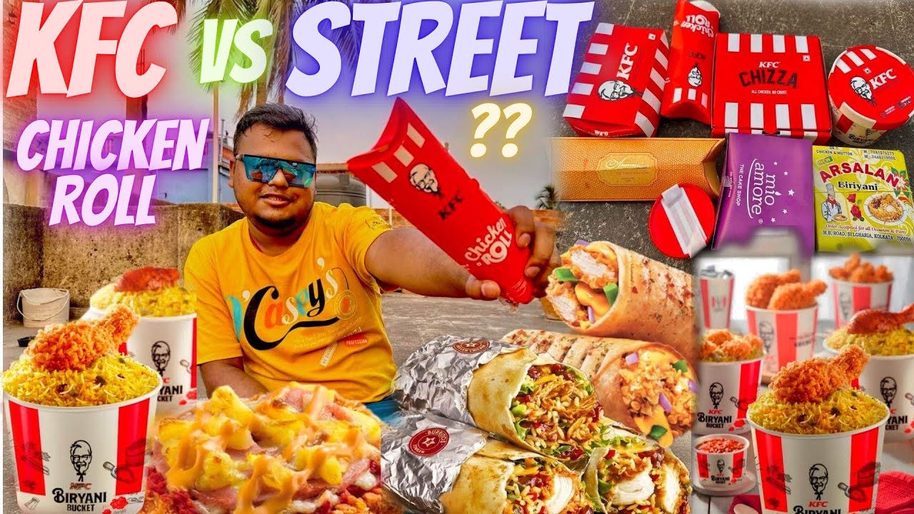 KFC vs Street Food 🔥 KFC Chicken Roll Expose 🥵 KFC বিরিয়ানি চিকেন রোল ...