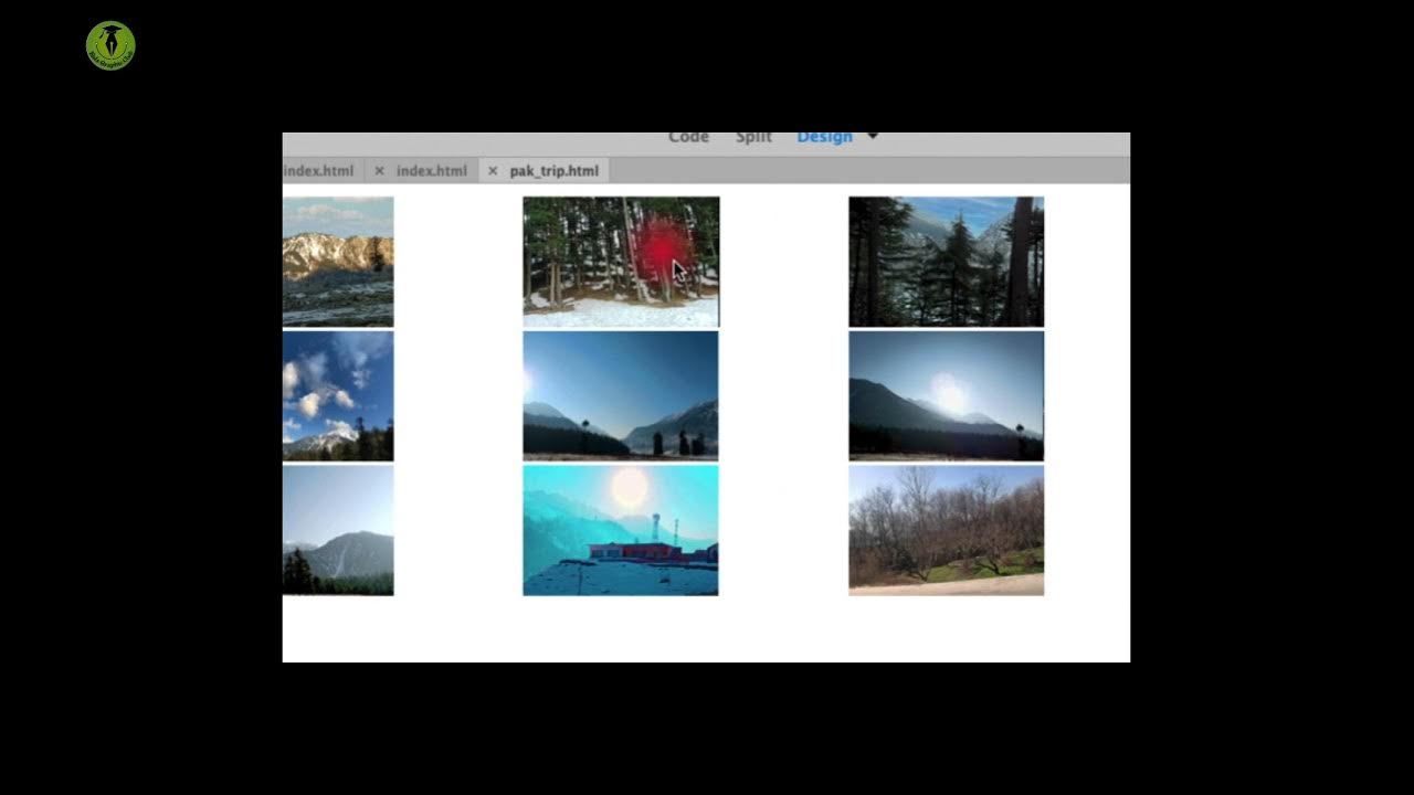 How to create a SIMPLE image gallery in Dreamweaver. - YouTube