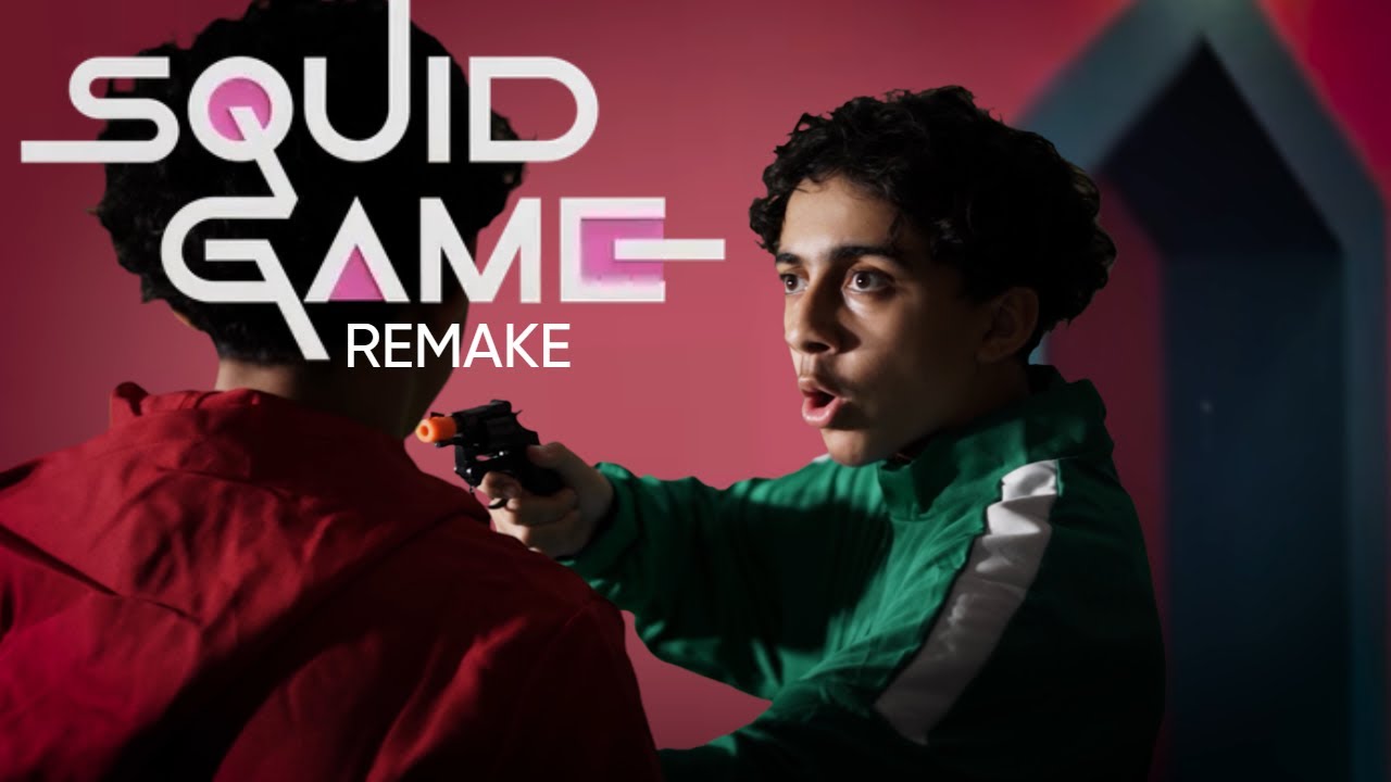 Squid game pink guard recognises Front man on a $0.00 Budget - YouTube