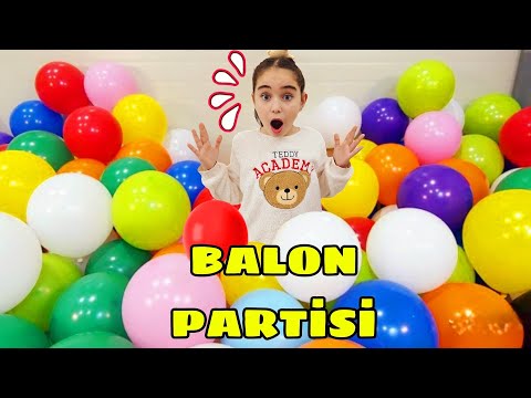 ELİF BALON PARTİSİ YAPALIM!! BALON KOSTÜM YAPTIK PATLADI!! بابا جاب لي بالون - جنى مقداد | طيور بيبي
