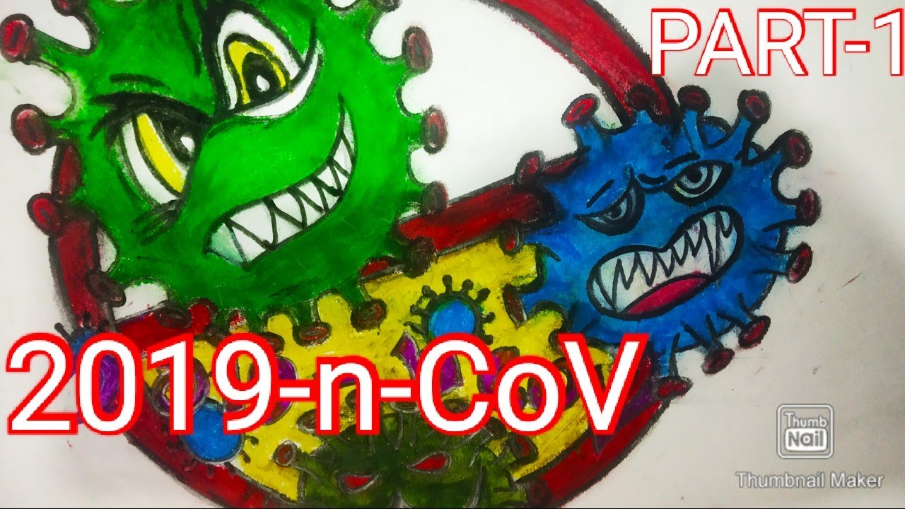 Poster on Corona Virus | How to Color in Corona virus Drawing | Stay ...