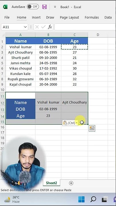 How to Change vertical data to horizontal in excel | Convert Horizontal ...