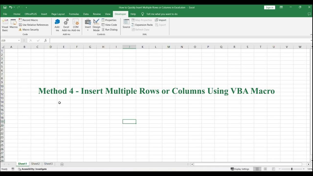 How to Quickly Insert Multiple Rows or Columns in Excel - YouTube
