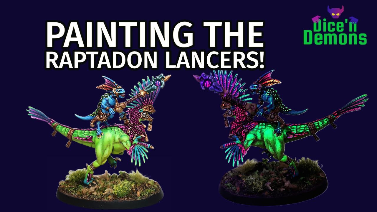 How to paint the new Seraphon Raptadon Chargers/Lancers for Age of ...