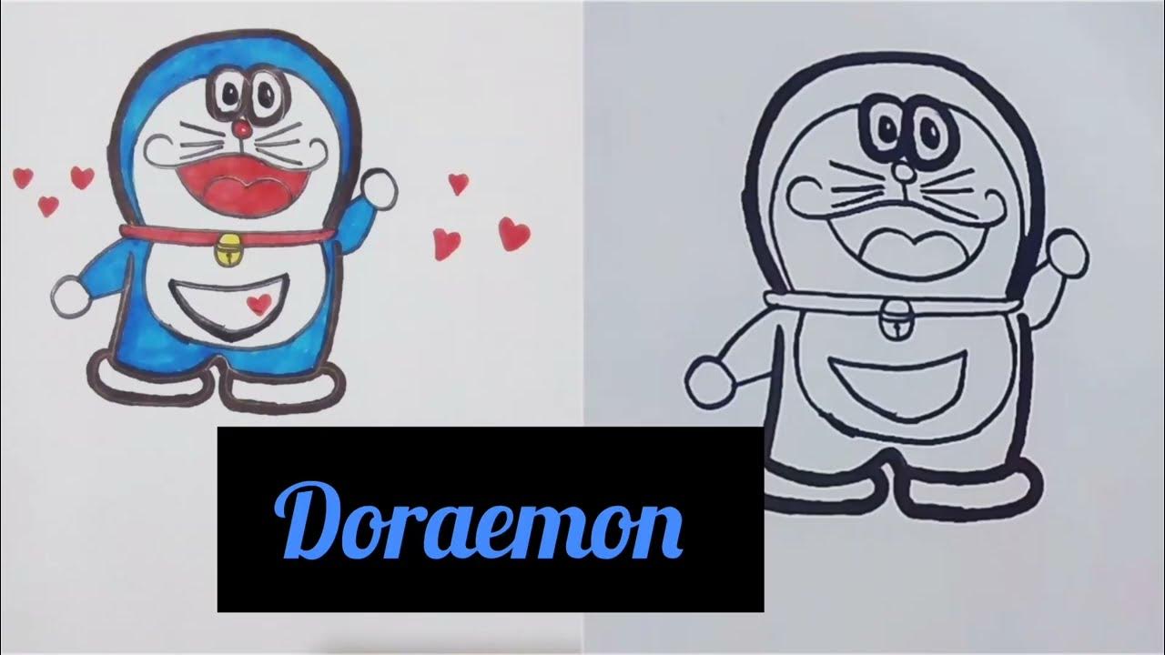 How to draw Doraemon| Doraemon draw step by step /Doraemon drawing # ...
