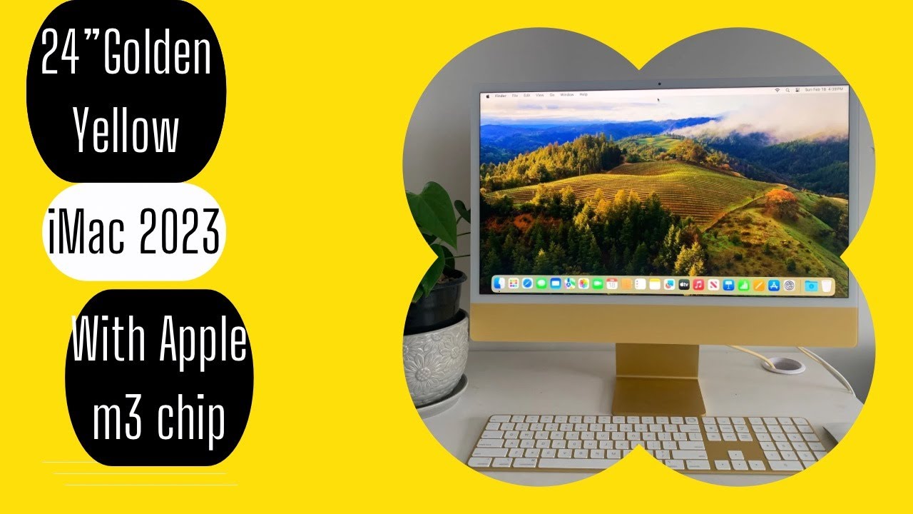 HONEST First Reaction: UNBOXING the NEW iMac M3 (2023) in Yellow,GOLD ...