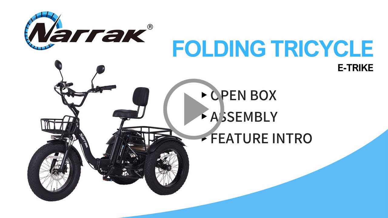 Narrak E-Bike S180 Electric Folding Tricycle Assembly Guide - YouTube
