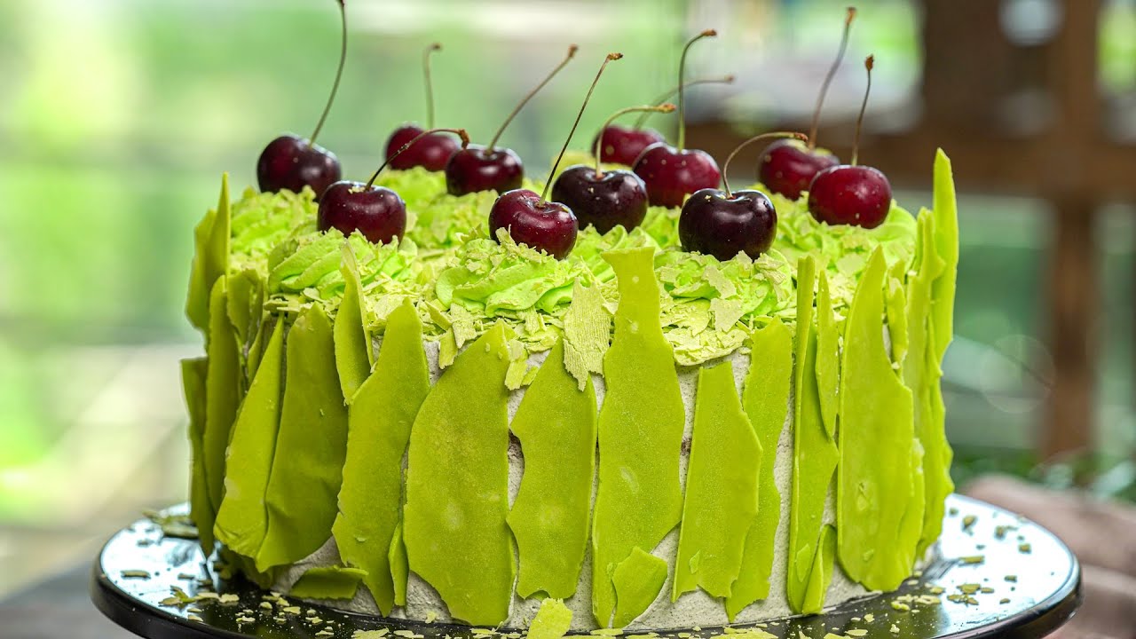 GREEN FOREST MATCHA CAKE (How to Make Matcha Cake) - YouTube