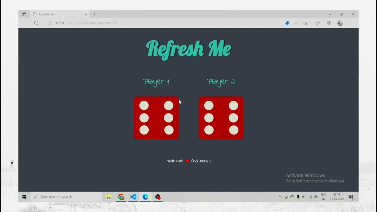 Build a Dice Game with HTML, CSS, and JavaScript | Rahul Kardile - YouTube