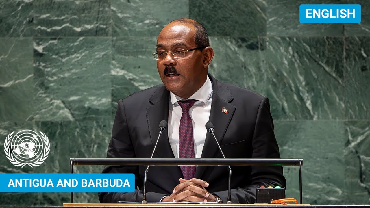 🇦🇬 Antigua and Barbuda - Prime Minister Addresses United Nations ...