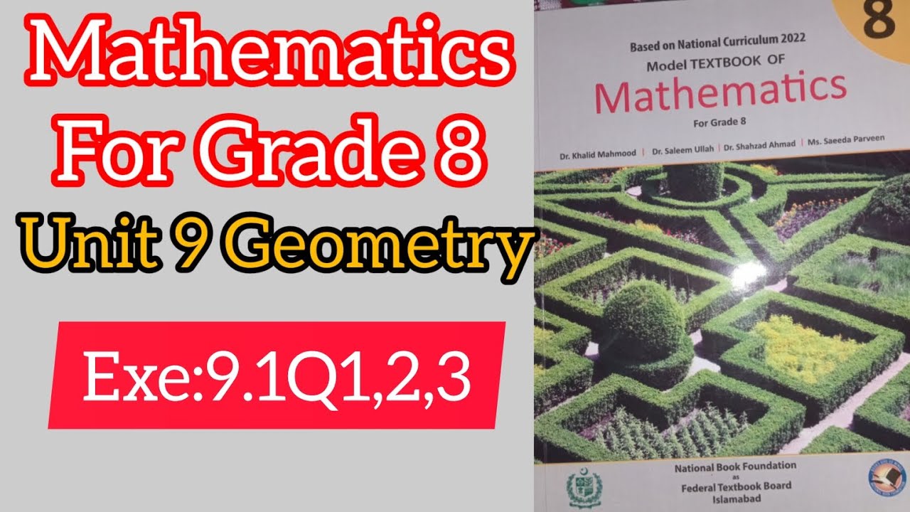 Mathematics for grade 8,Unit 9,Geometry, Exercise 9.1,Question 1,2,3 ...