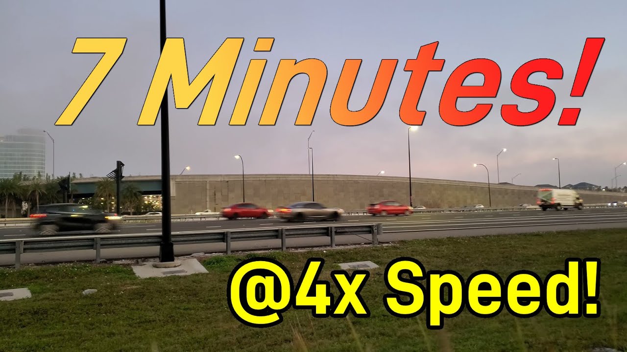 7 Minutes of Traffic @ 4x Speed on I-4 Near Universal in the Morning ...