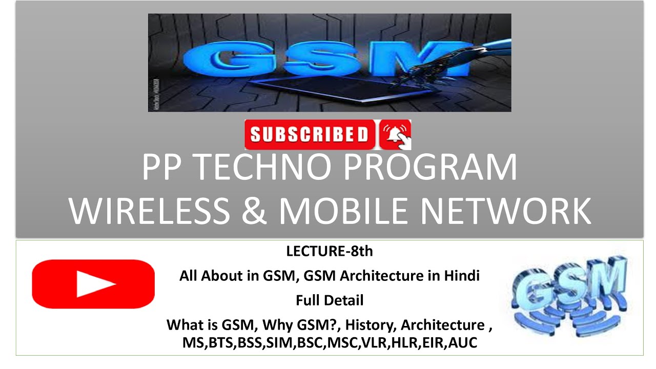 GSM Architecture in Hindi || Mobile Communication - YouTube