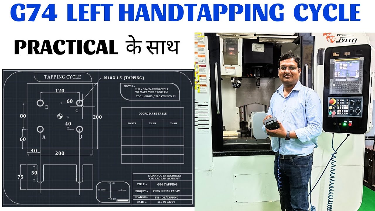 Vmc tapping program- G74 left hand tapping - tapping cycle program ...