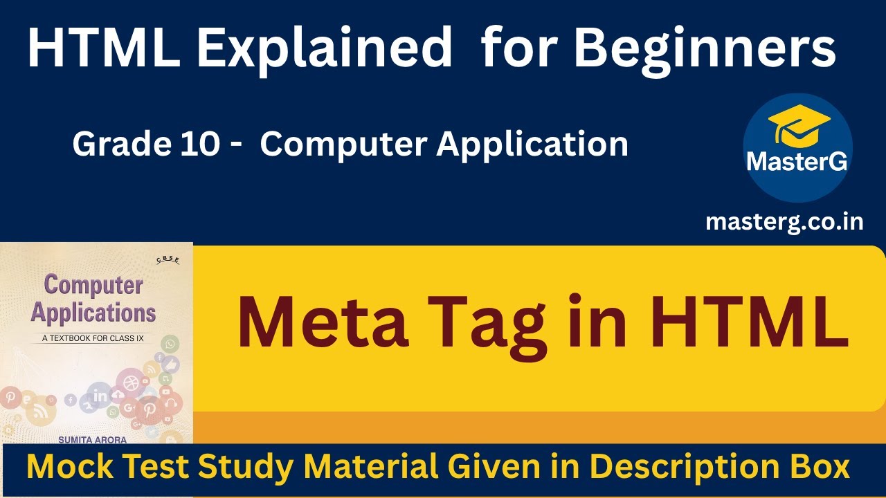 Meta Tag in HTML Grade 10 Computer Application - YouTube