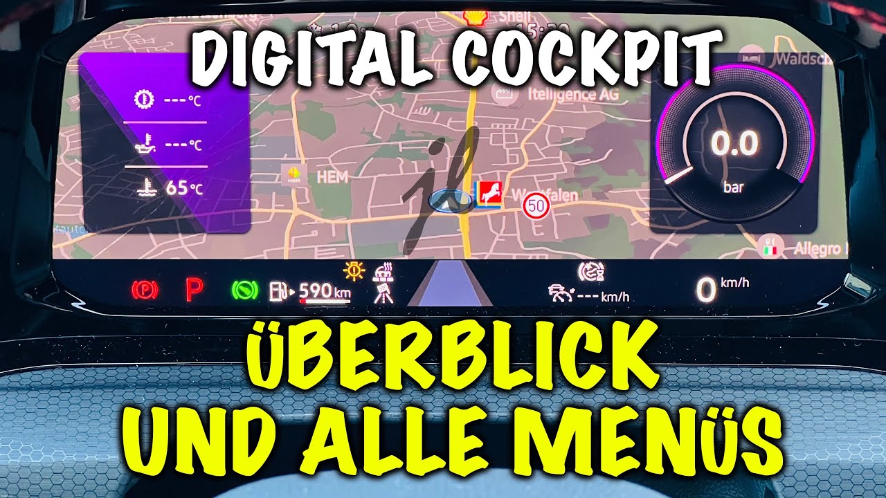 VW Digital Cockpit - komplette Vorstellung - YouTube