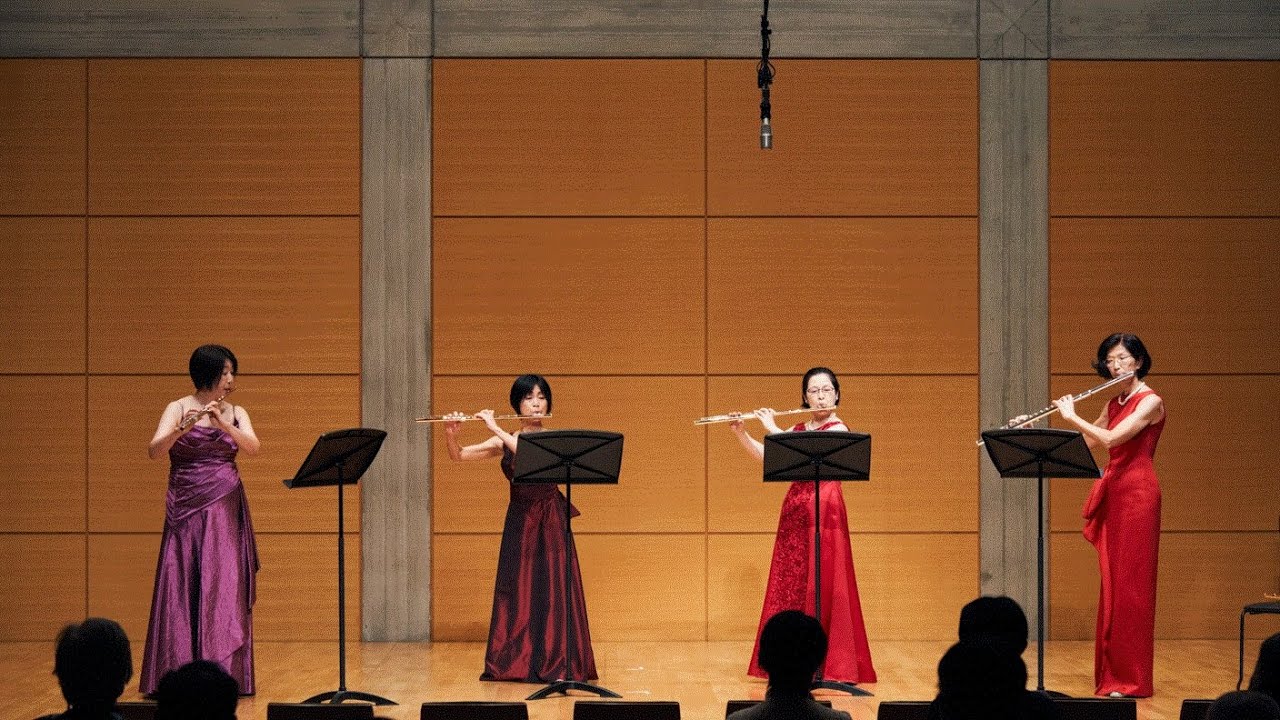 八木澤 教司: Maple Dance 秋紅の舞: Ruby grapeflutes (Flute ensemble) - YouTube