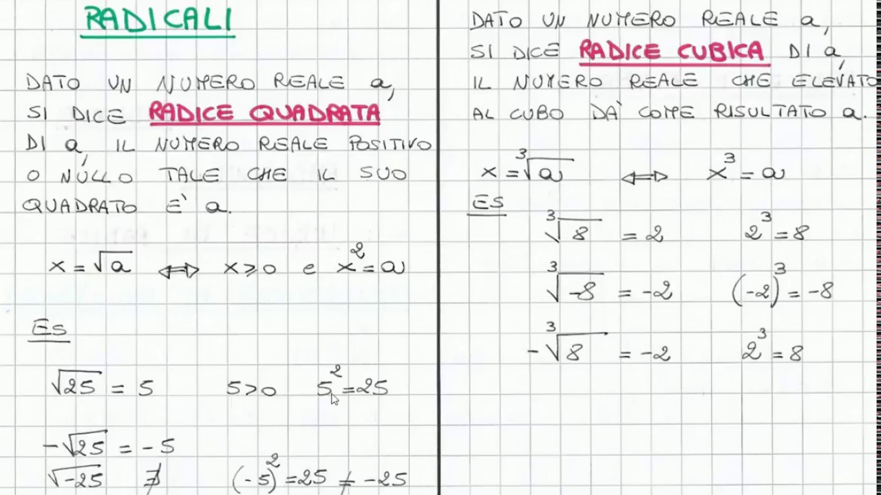 Teoria dei radicali - YouTube